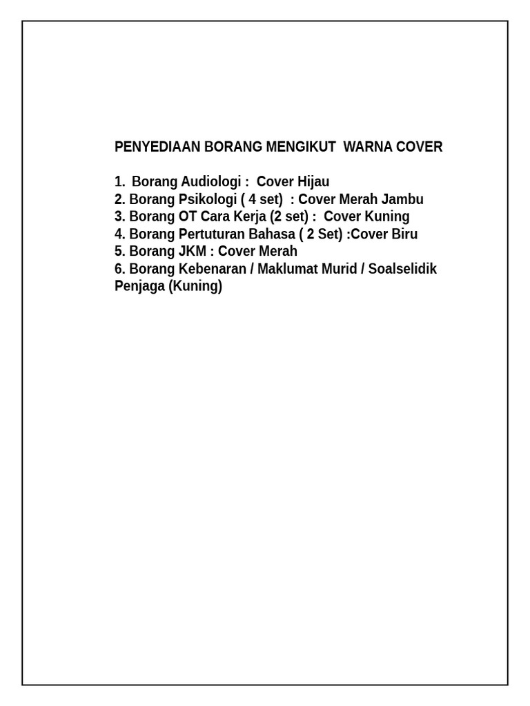 Cover Label Bilik | PDF