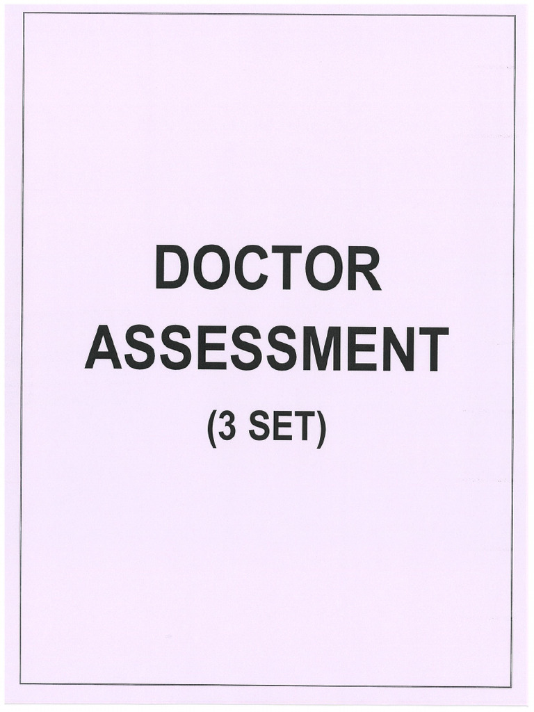 Doctor Assessment | PDF