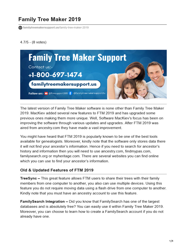 Family Tree Maker 2019 Guide | PDF | Installation (Computer Programs ...