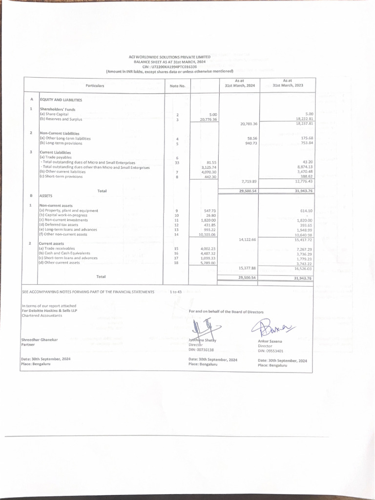 Balance Sheet | PDF