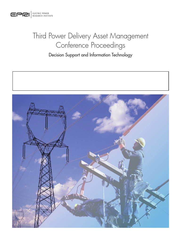 Third Power Delivery Asset Management Conference Proceedings | PDF | Reliability Engineering ...