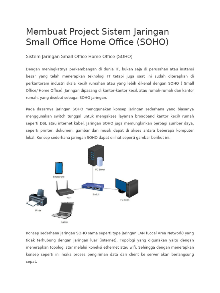 Jaringan SOHO | PDF | Bisnis | Komputer