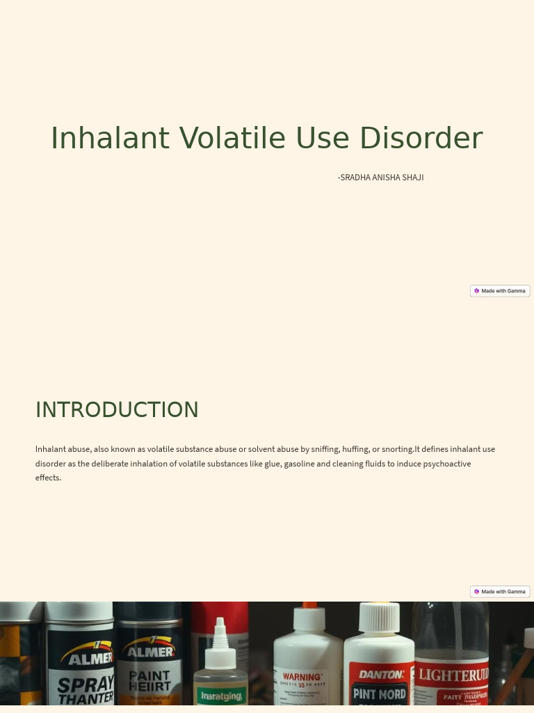 Inhalant Use Disorder 2 | PDF | Causes Of Death | Clinical Medicine