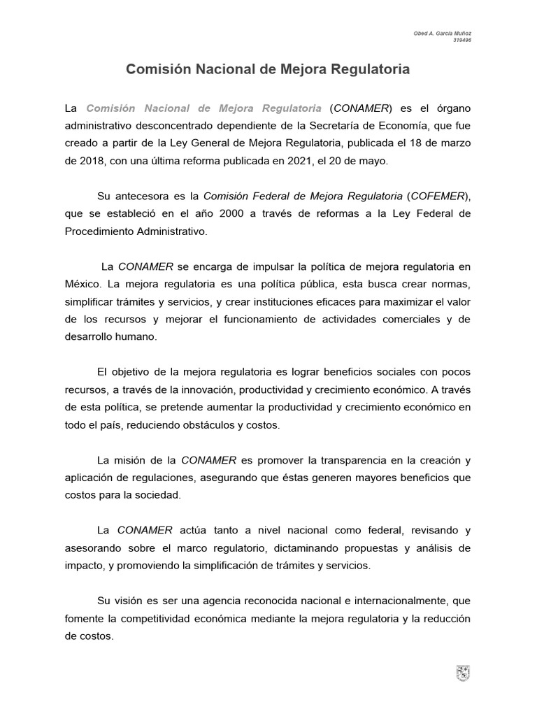 CONAMER | PDF | México | Politica de mexico