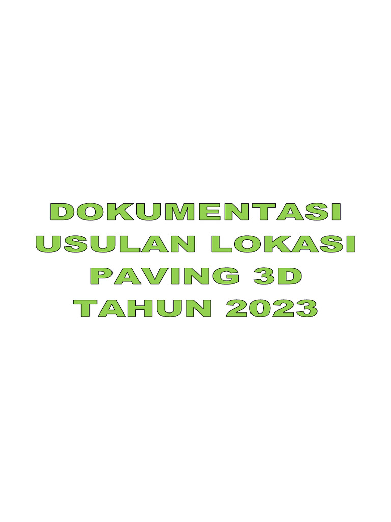 Dokumentasi Paving 3D - Update | PDF