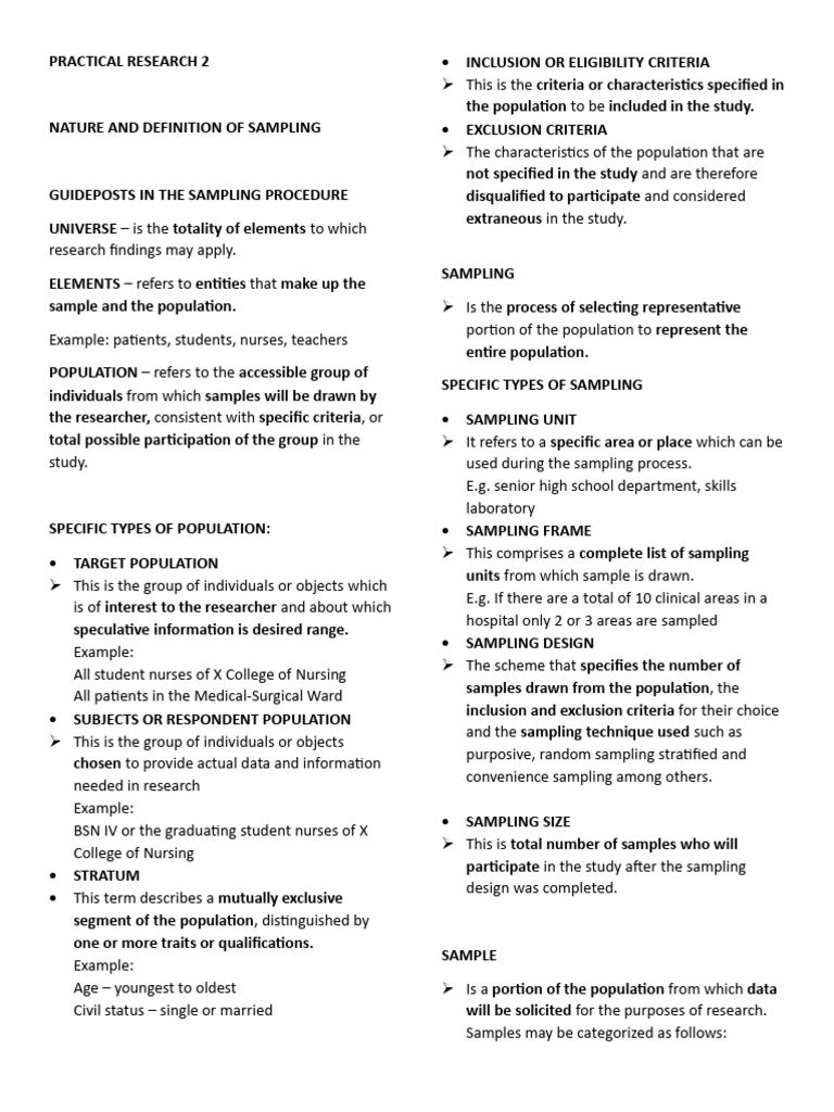 pr2 NC | PDF | Sampling (Statistics) | Experiment