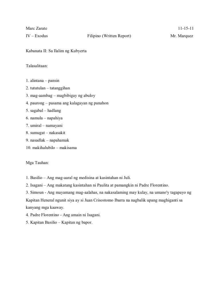 Filipino Written Report | PDF