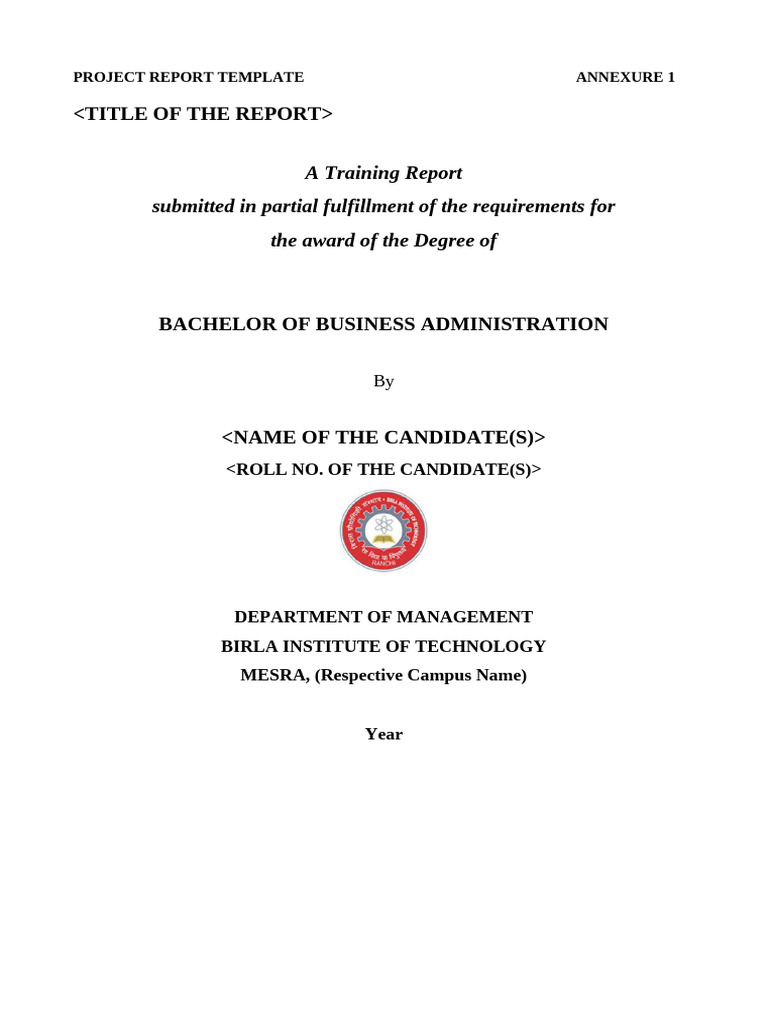 BBA Project Template | PDF | Scientific Method | Cognition