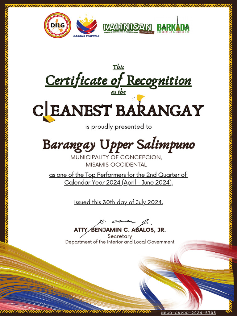 BARKADA Awardees - Misamis Occidental | PDF