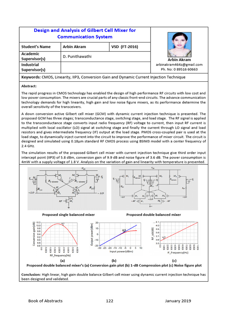 MOSFET Gilbert Cell Mixer | PDF | Cmos | Electrical Engineering
