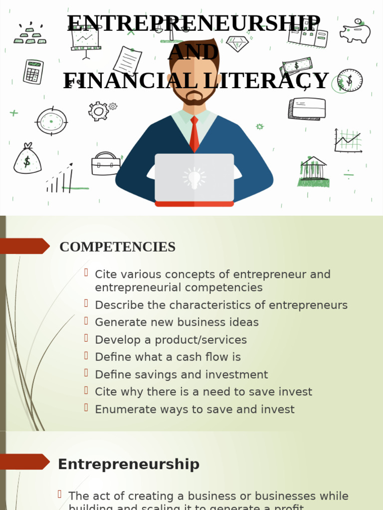 Entrepreneurship and Financial Literacy Guide | PDF | Investing ...