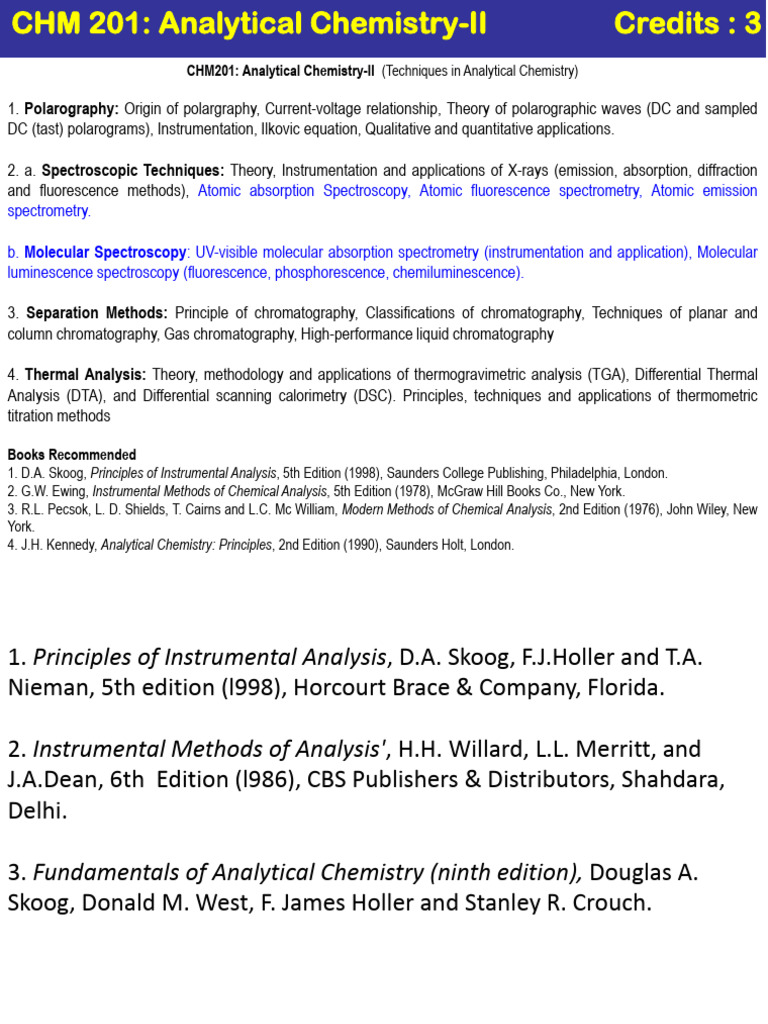 Analytical Chemistry Techniques Overview | PDF | Spectrophotometry ...