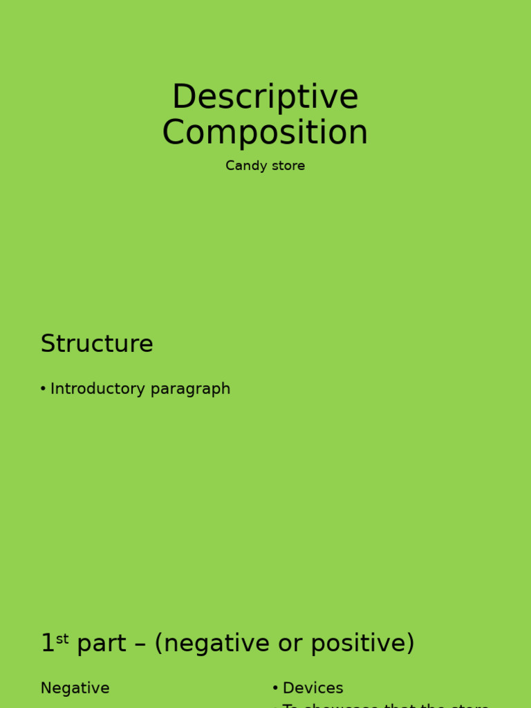 Descriptive Composition Pdf Self Improvement 5003