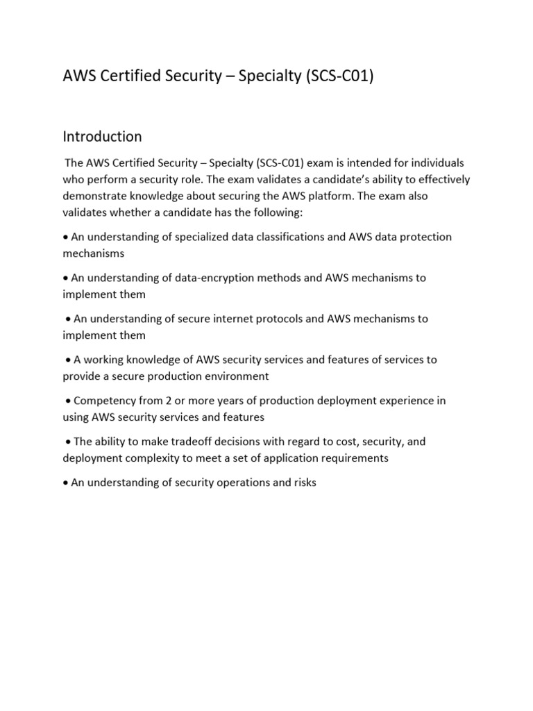 Aws Security Certification Syllabus Pdf Security Computer Security