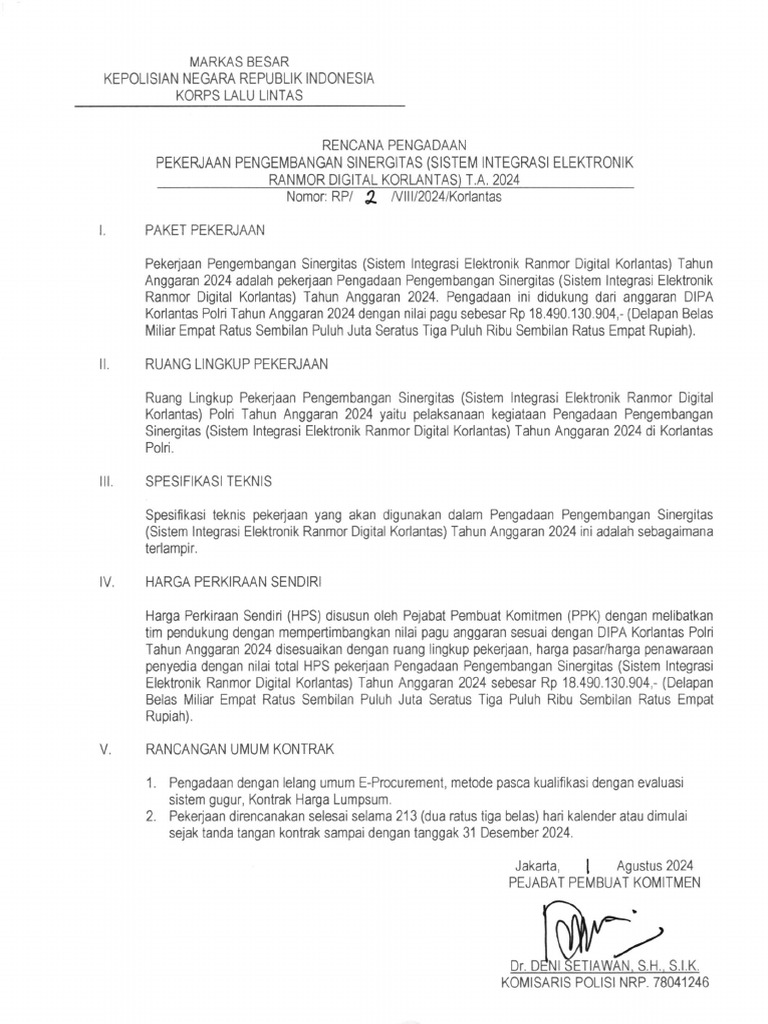 Rencana Pengadaan PPKPENGEMBANGAN SINERGITAS | PDF