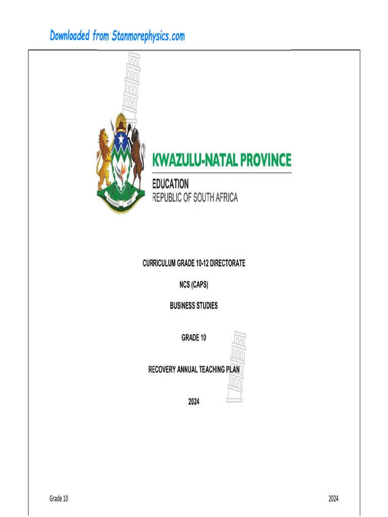 Grade 10 Business Studies Teaching Plan | PDF | Swot Analysis