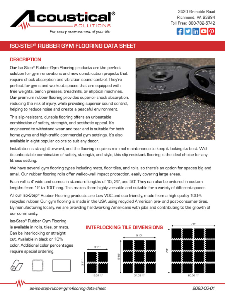 as-iso-step-rubber-gym-flooring-data-sheet | PDF | Flooring | Building ...