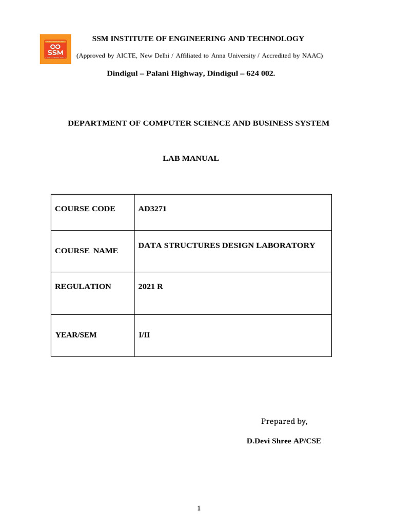 Data Structures Design Lab Manual Pdf Queue Abstract Data Type Algorithms And Data 