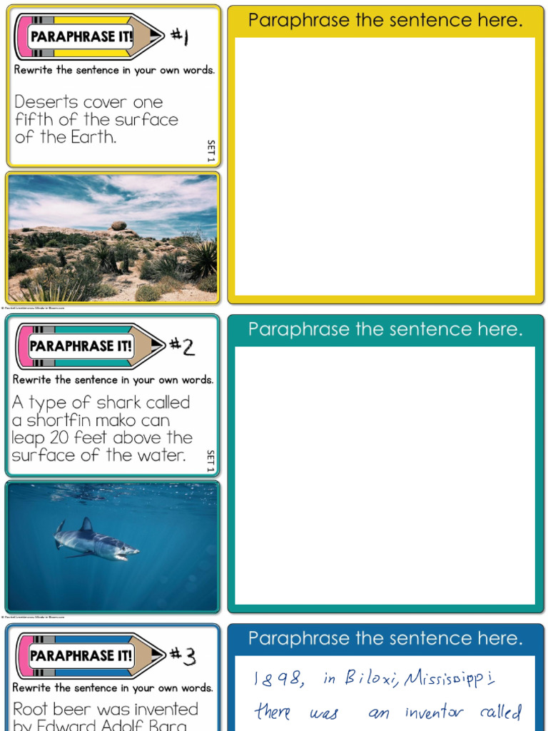 Week 5 - Practice Digital Paraphrase Set 1 | PDF