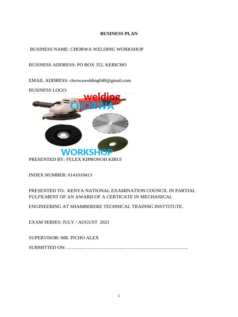 Chorwa Welding Workshop | PDF | Pricing | Working Capital