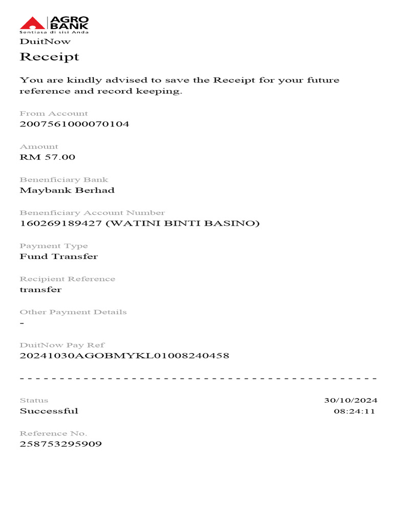 DuitNow Receipt | PDF