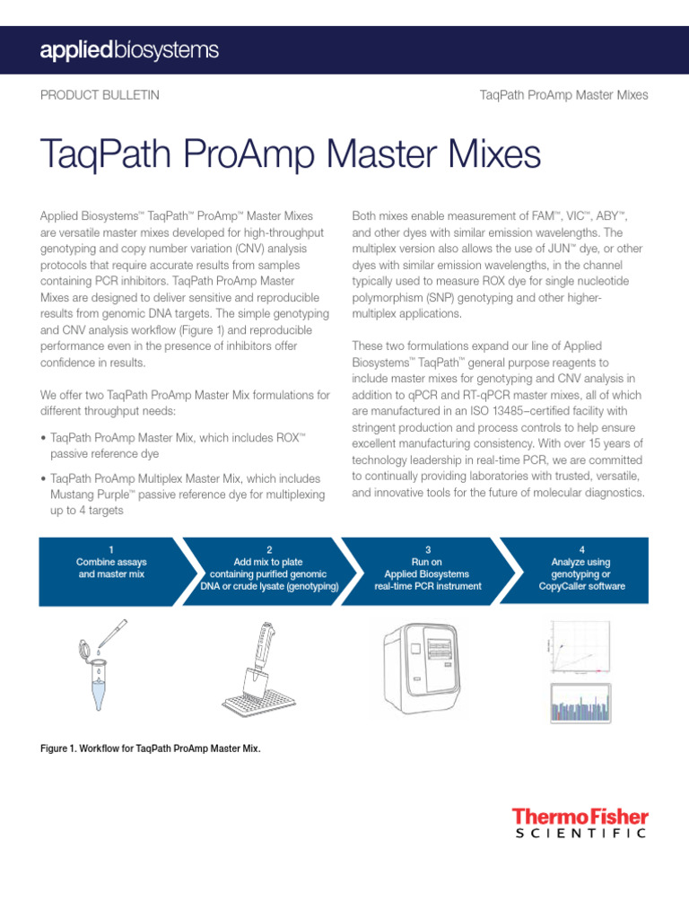 TaqPath ProAmp Master Mixes Product Bulletin | PDF | Real Time ...