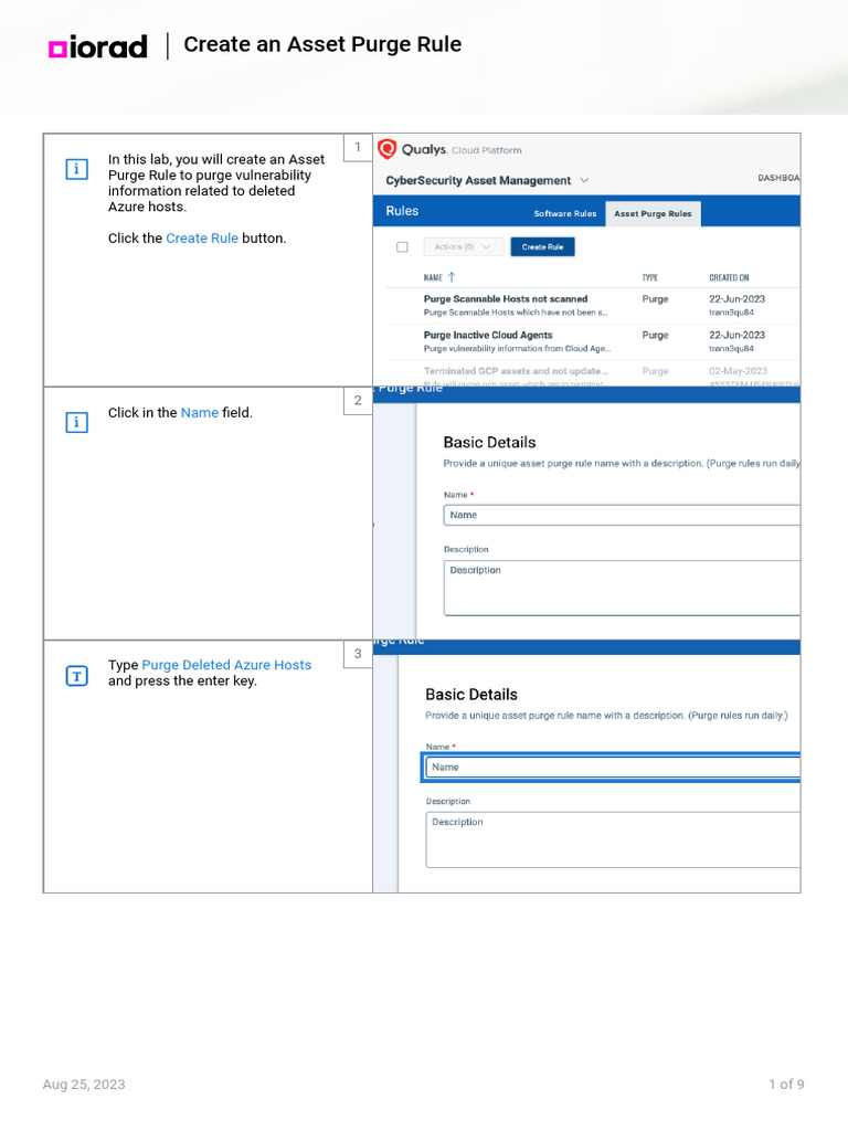 Create An Asset Purge Rule | PDF | Computing