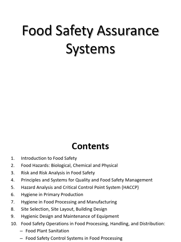 Comprehensive Food Safety Management Guide | PDF | Food Safety | Risk