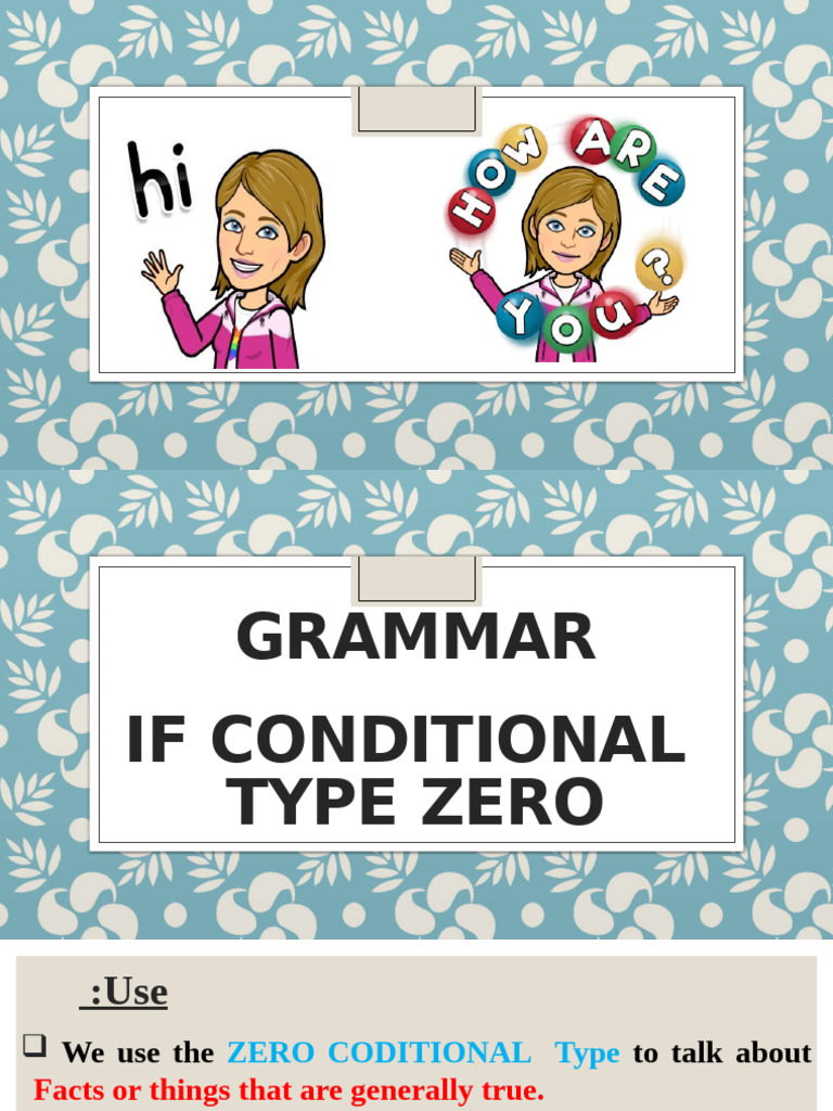 Zero Conditional Grammar Guide | PDF