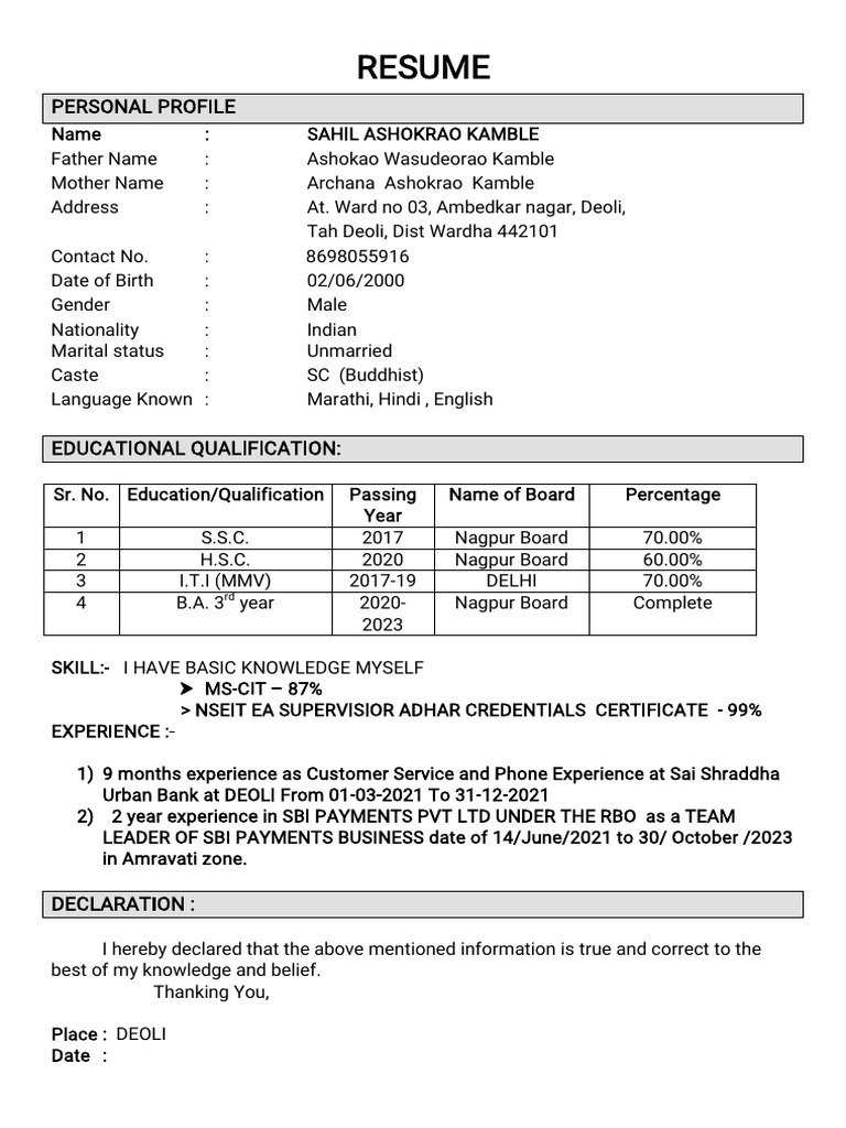 My Resume. | PDF