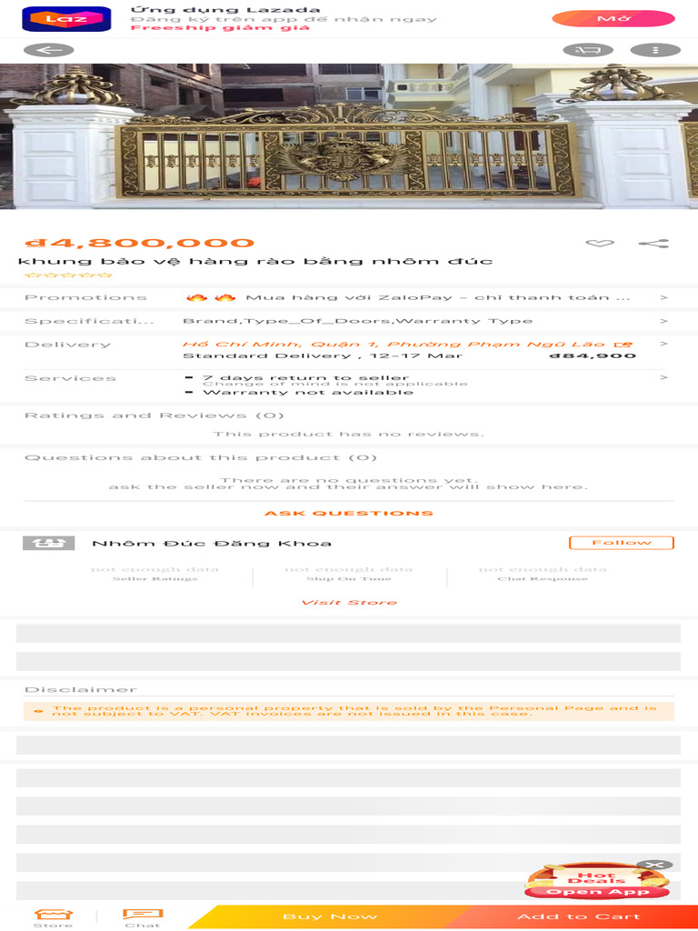 Khung Bảo Vệ Hàng Rào Bằng Nhôm Đúc Lazada.vn | PDF