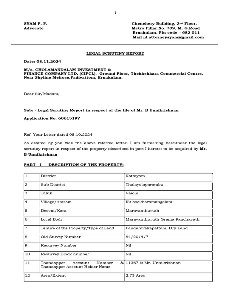 Unnikrishnan - Revised LSR | PDF | Mortgage Law | Deed