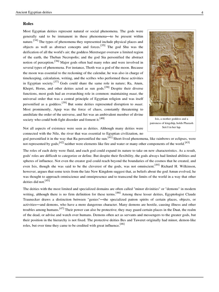 Roles | PDF | Egyptian Mythology | Ancient Egyptian Religion