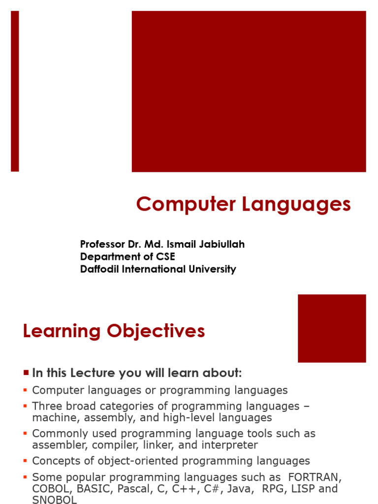 L-14.3 Computer Languages | PDF | Variable (Computer Science) | Assembly Language