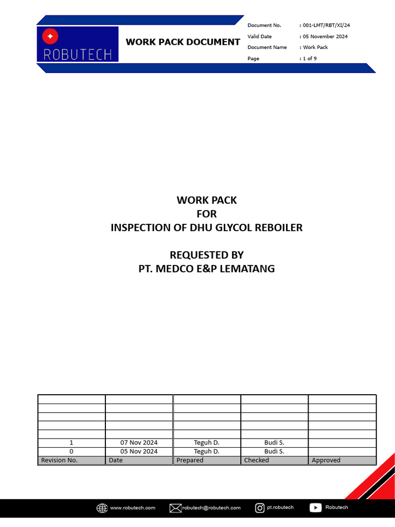 Work Pack DHU Inspection - Rev1 | PDF | Nondestructive Testing ...