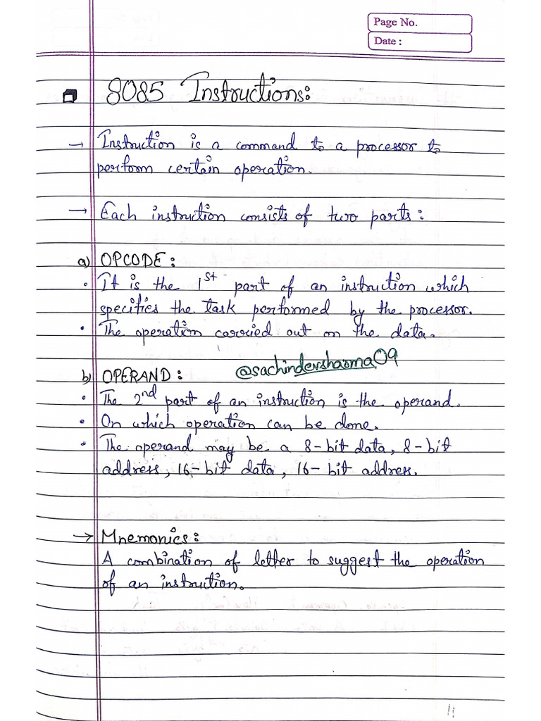 8085 Instructions | PDF