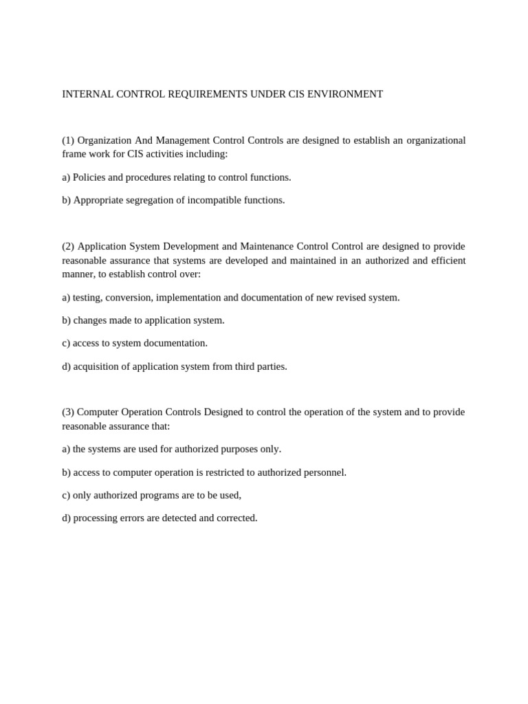 Internal Control SUMMARY | PDF | Software | Computer Program