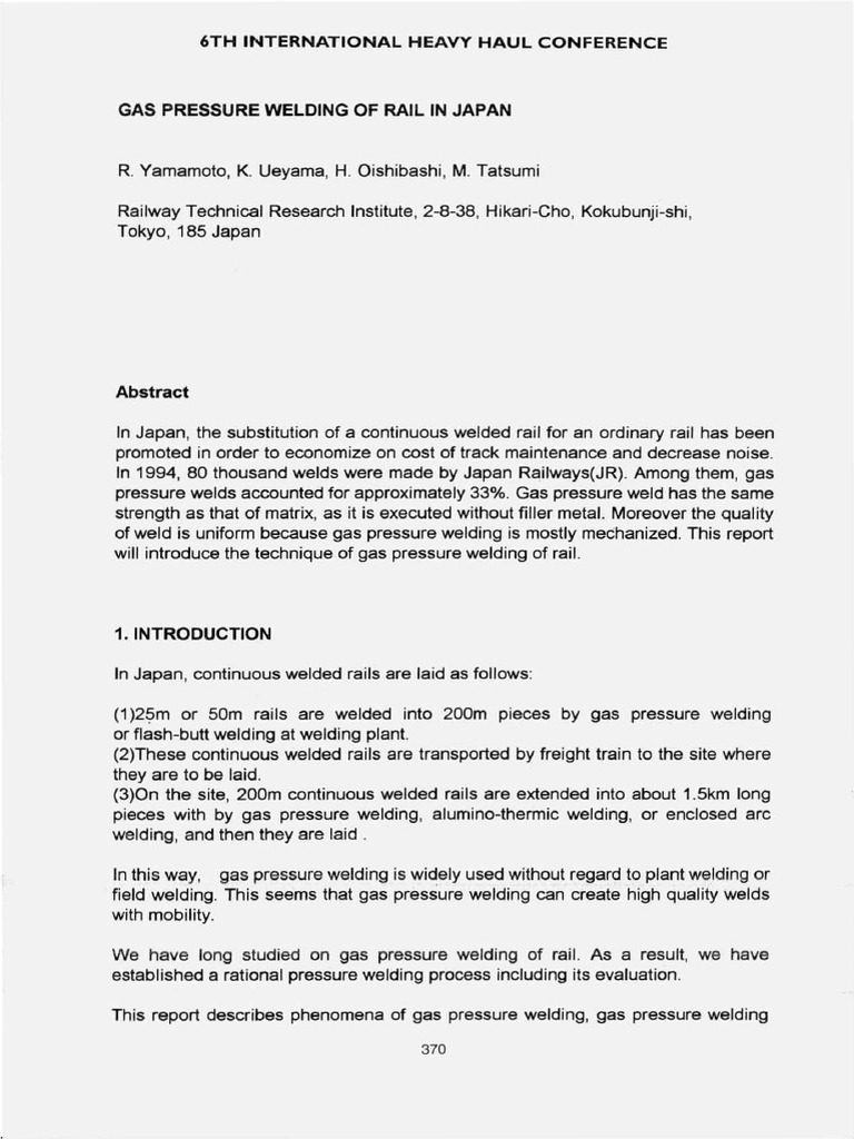 IHHA 1997_Yamamoto | PDF | Welding | Construction