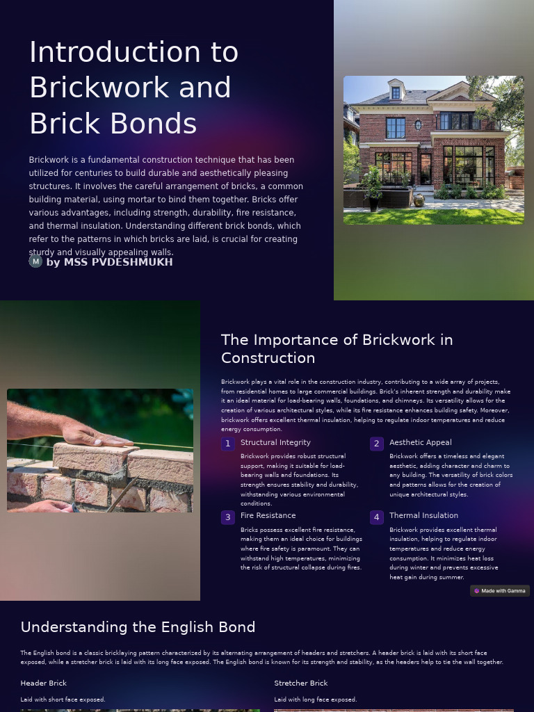 Introduction To Brickwork and Brick Bonds | PDF | Brick | Building Engineering