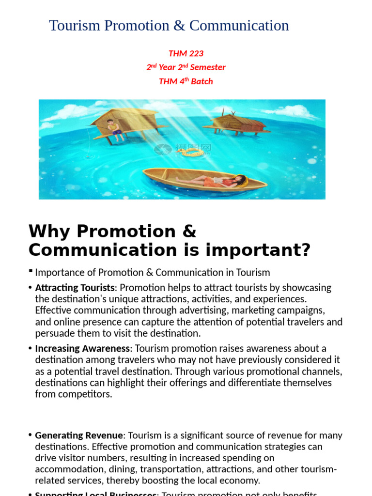 Tourism Promotion and Communication Strategies | PDF | Target Audience ...