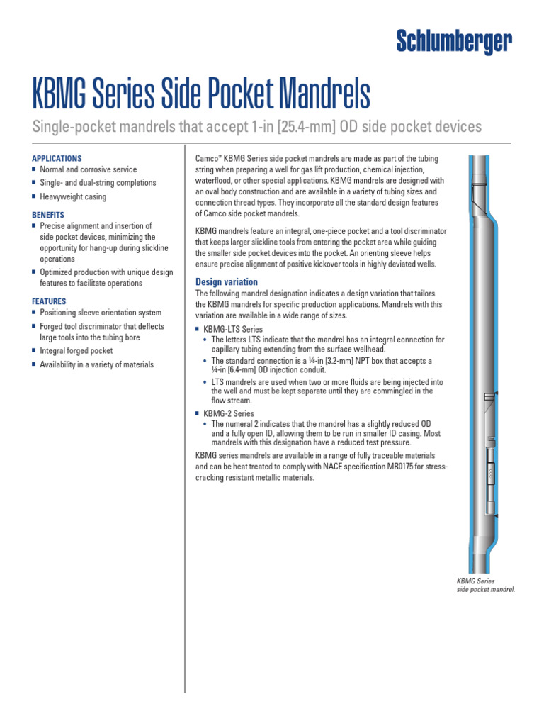 KBMG Side Pocket Mandrel | PDF | Pipe (Fluid Conveyance) | Valve