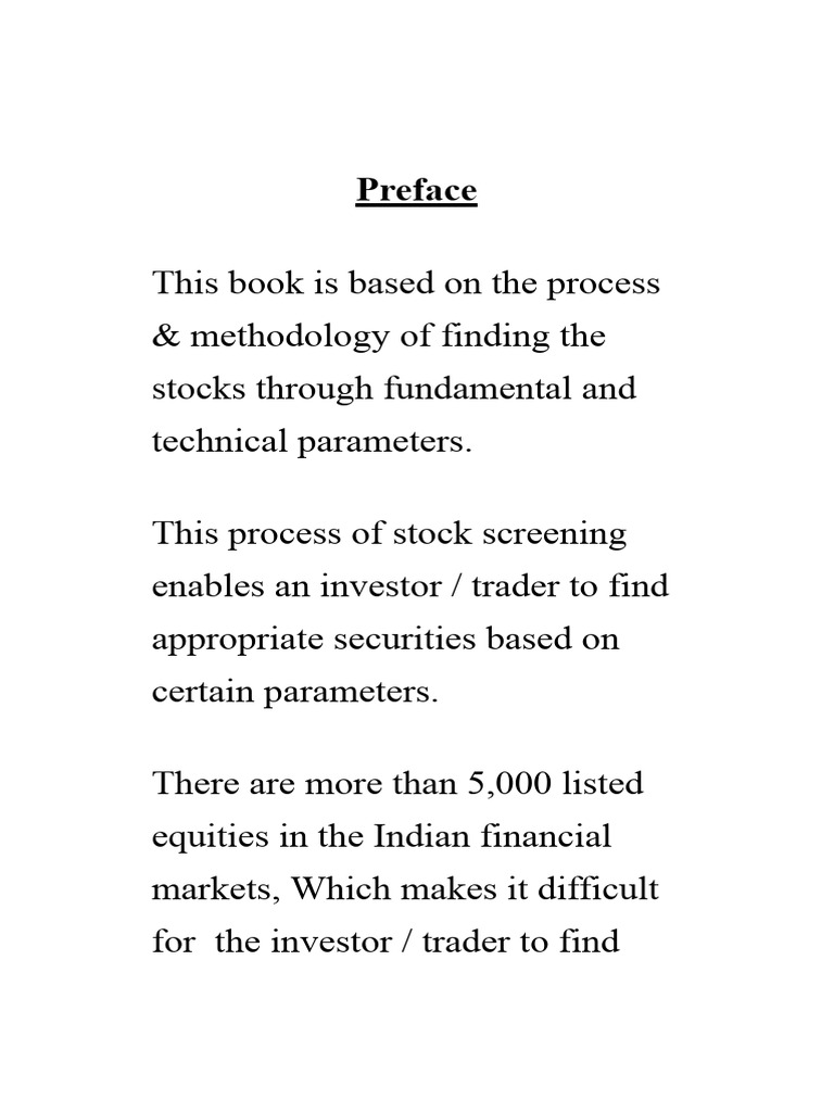 Stock Screening Guide for Investors | PDF | Investing | Stocks