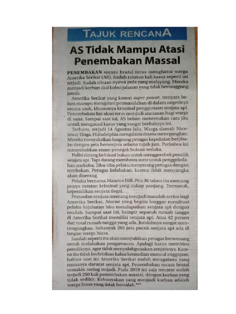 Contoh Teks Editorial | PDF