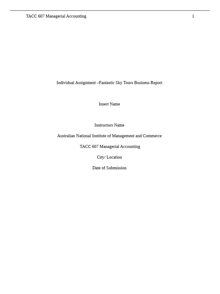 hm01 c2727 TACC 607 Managerial Accounting | PDF | Expense | Net Income