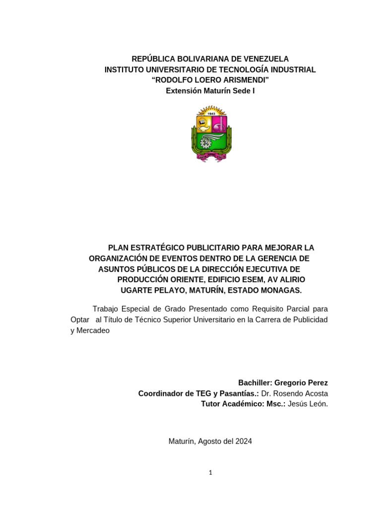 Teg GP Final | PDF | Planificación | Publicidad