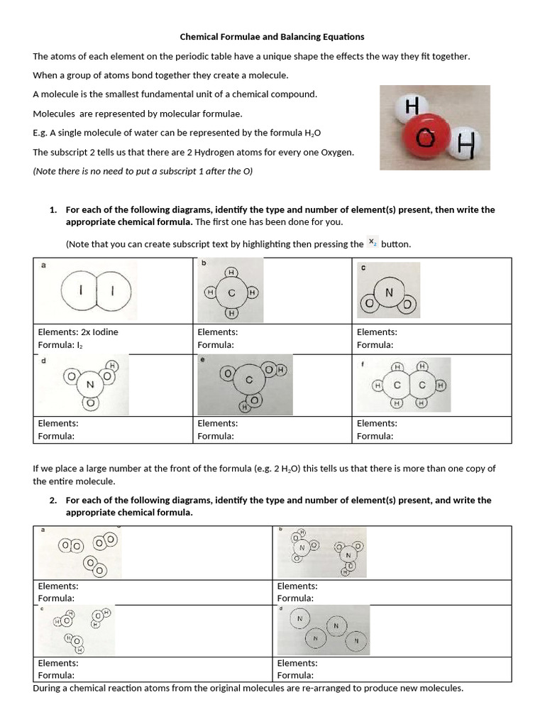 Balancing Chemical Equations Guide | PDF | Molecules | Chemical Elements