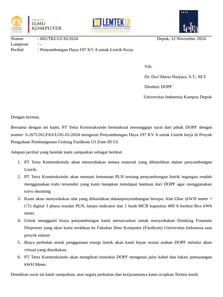 Surat PLN | PDF