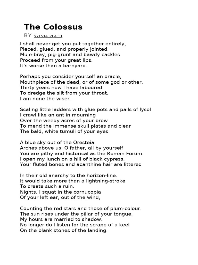 The Colossus | PDF | Poetry