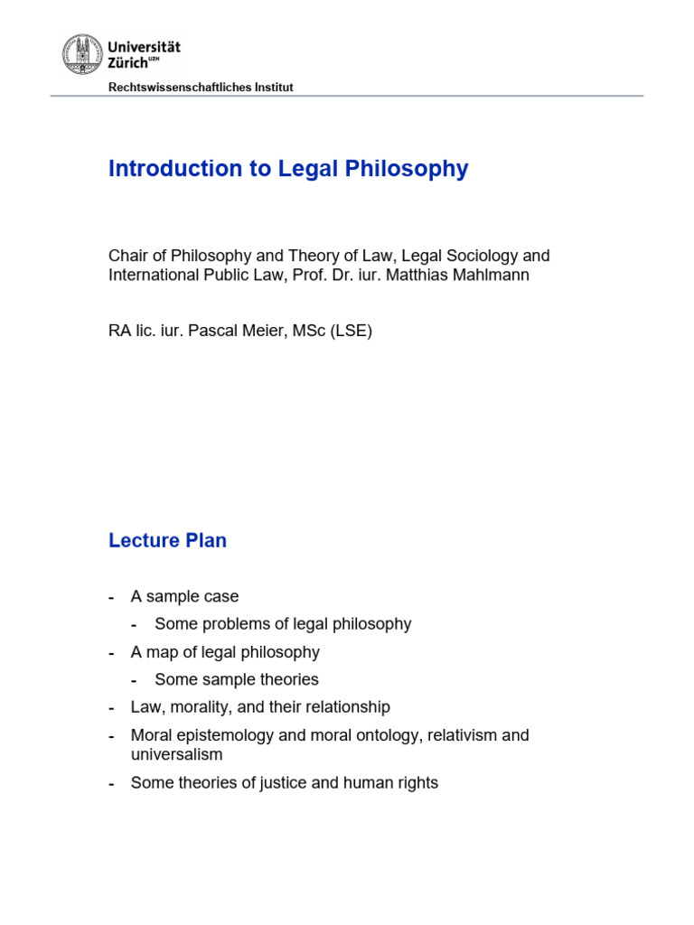 Legal Philosophy and Legal Theory | PDF | Justice | Crime & Violence