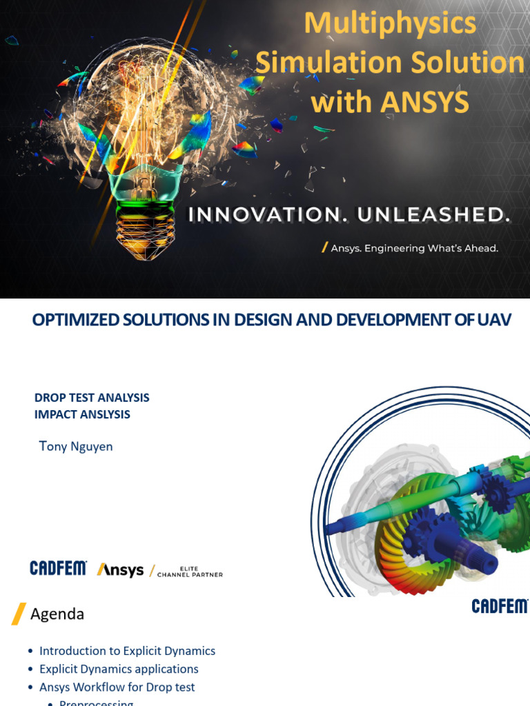UAV Drop Test - Impact Analysis in ANSYS - TV - Ver | PDF